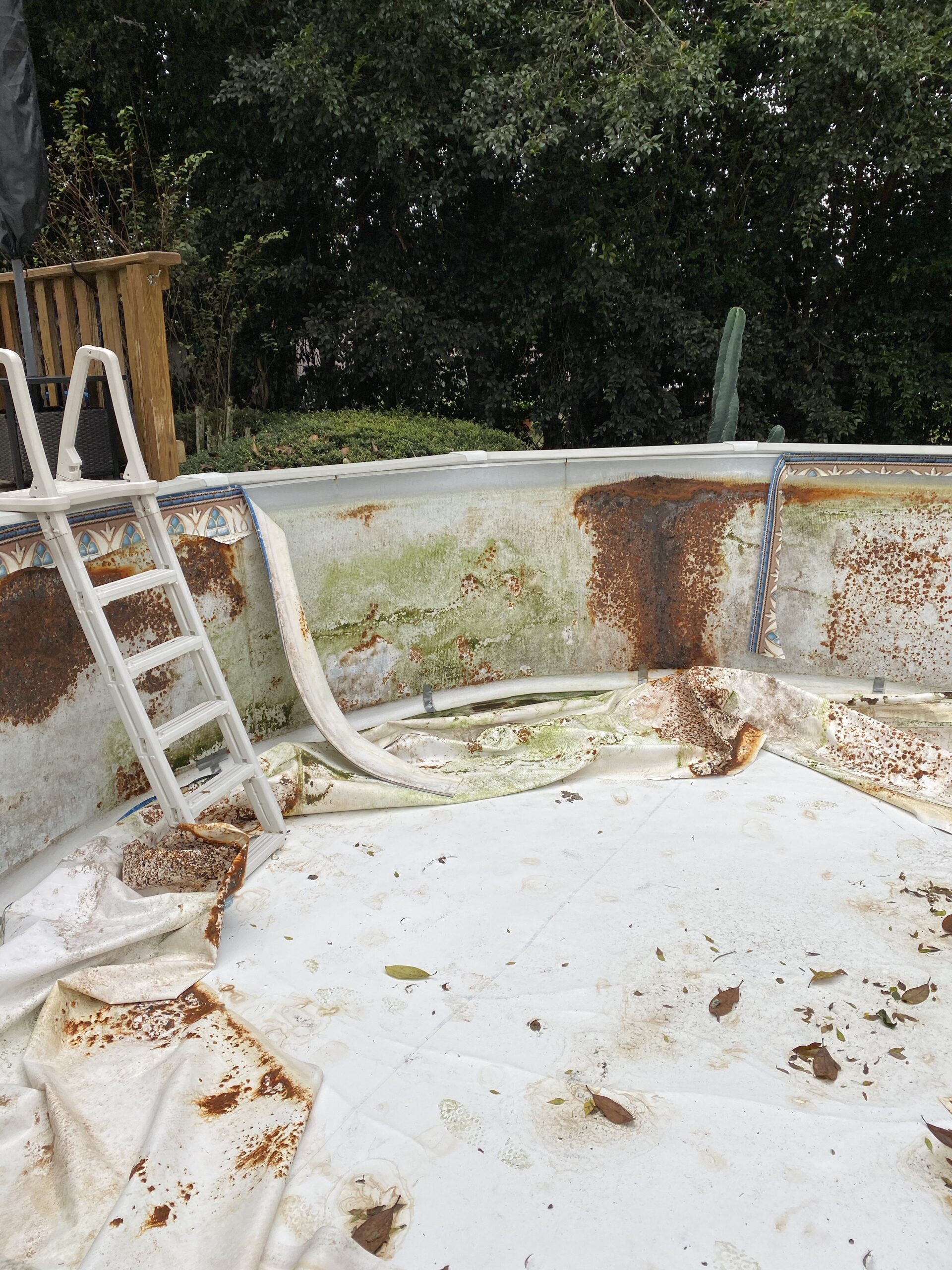 When I change liners out in existing pools, I get to see what is ...